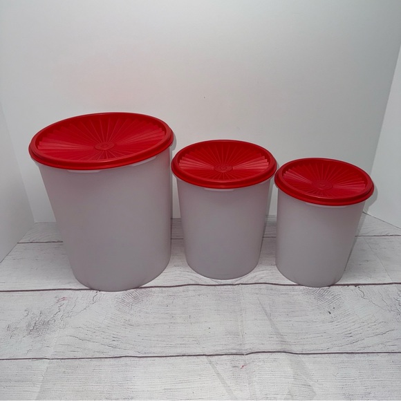 Tupperware | Kitchen | New Tupperware Servalier Canisters Set Of 3 85 ...